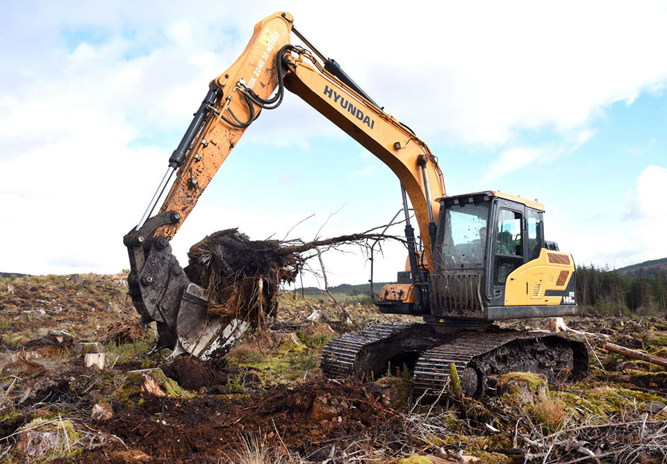 Carron Valley Plant chooses Hyundai HX140HW for Forestry | HCEE